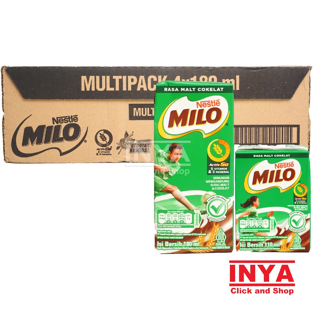 Jual Nestle Milo Rasa Malt Cokelat BOX - Susu Kemasan - Chocolate Milk ...