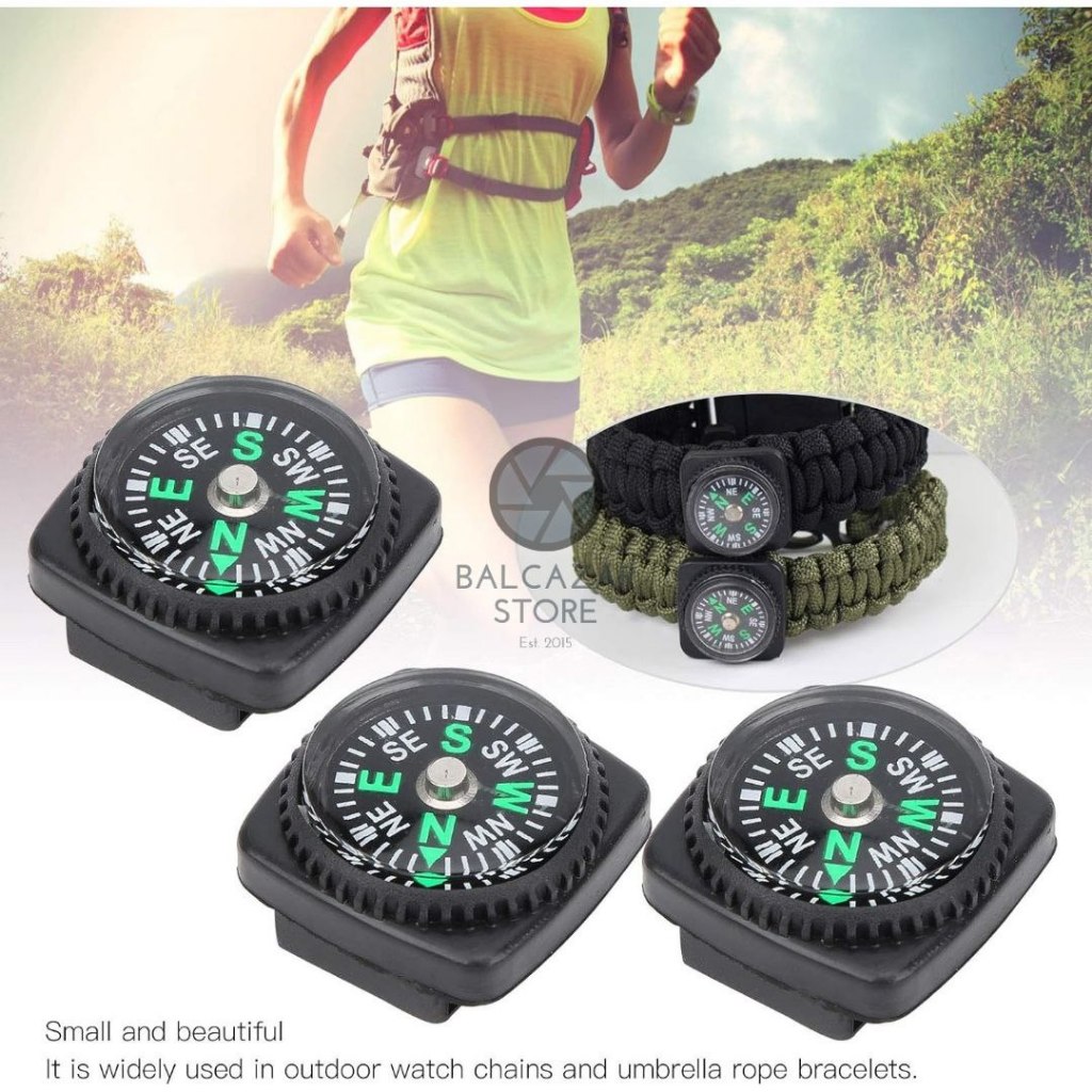 Jual Kompas Mini Serbaguna untuk Tali Strap Gelang Jam Tangan Compass Portable | Shopee Indonesia