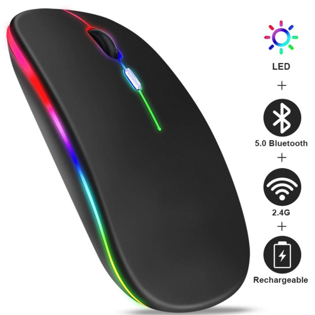 Jual Mouse Wireless Rechargeable Silent Click Slim 2.4G Wireless ...