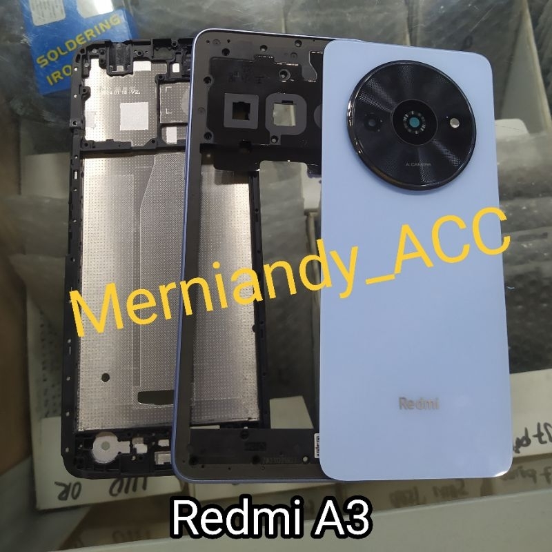 Jual Cessing hausing fullset frame lcd Xiaomi Redmi A3 Backdor + Bazzel ...