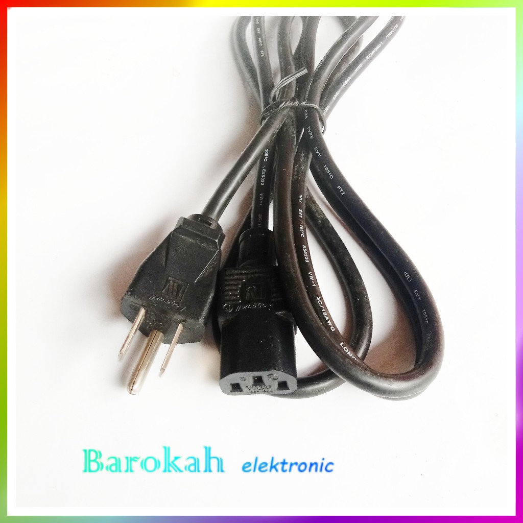 Jual Kabel AC Power Cord 2 Meter Model Jack Malay | Shopee Indonesia