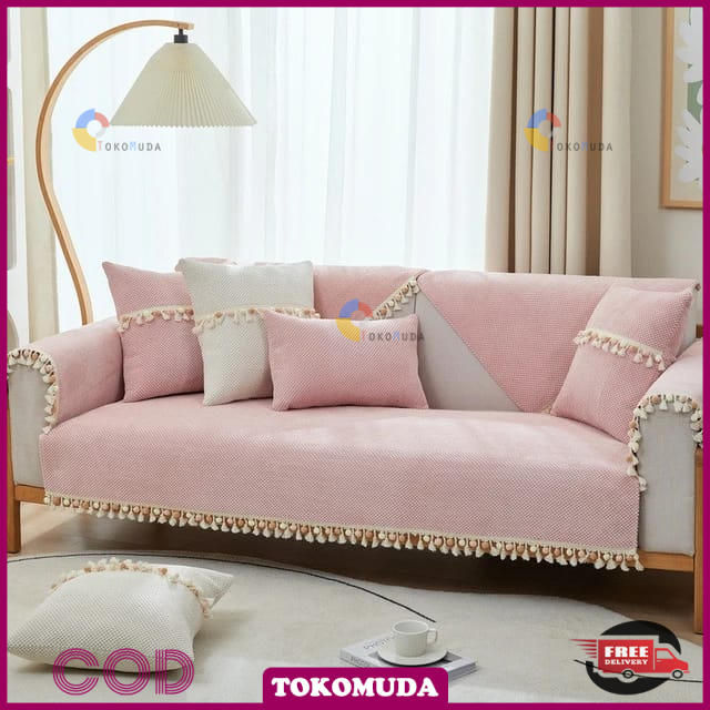 Jual TOKOMUDA COD Sarung Sofa katun Linen Cover sofa simple mewah Sarung Sofa Sudut | Shopee ...