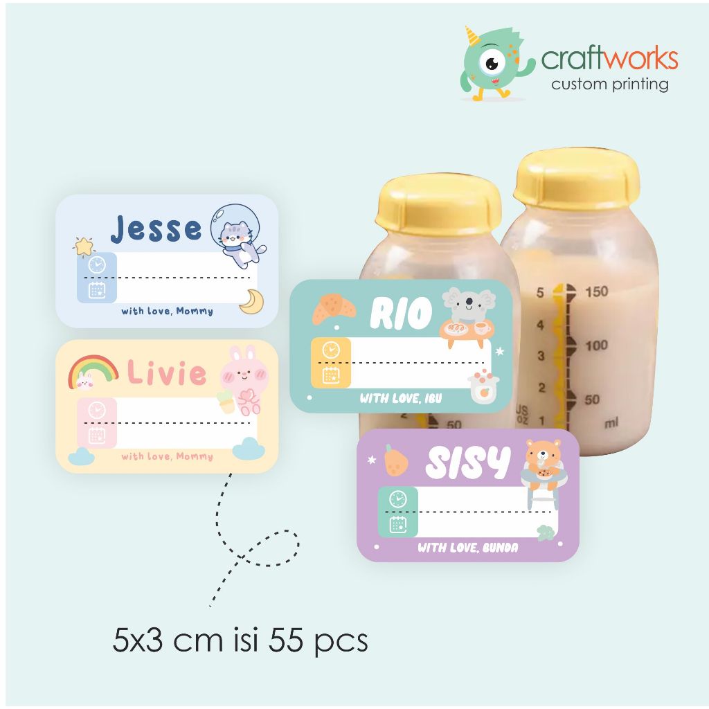Jual STICKER LABEL CUSTOM PENANDA ASI BAYI - STICKER BOTOL ASI ...