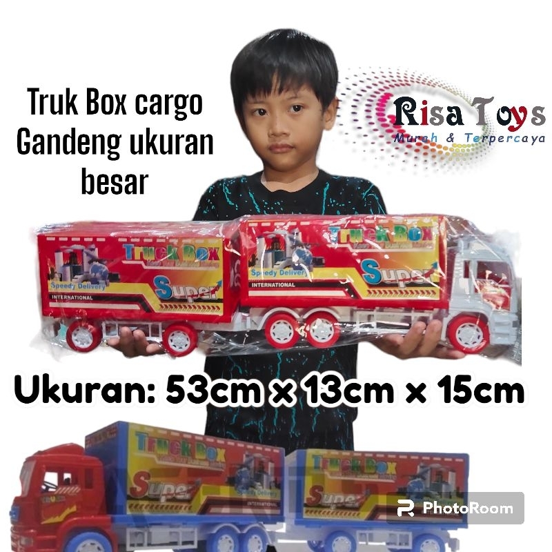 Jual MAINAN ANAK TRUK BOX GANDENG ST2096 UKURAN BESAR / TRUK BOX PINTU ...