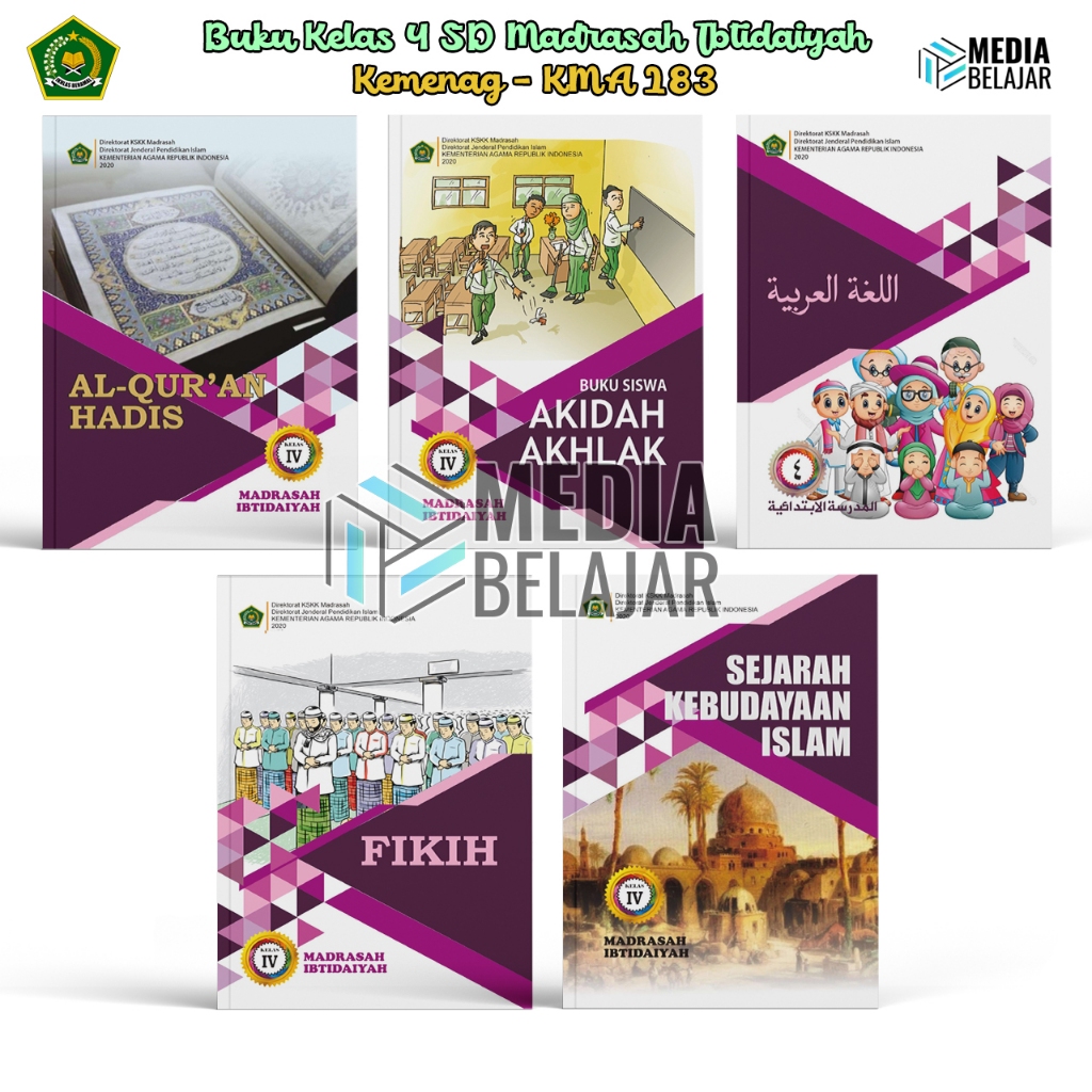 Jual Buku Kelas 4 SD/MI Madrasah Ibtidaiyah KMA 183 Revisi Terbaru 2024 - Original & Lengkap ...
