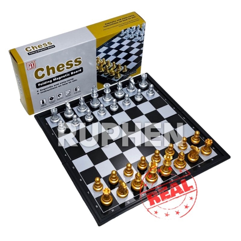 Jual Catur Magnet Bidak Emas Perak Magnetic Chess Shiny Gold Silver 25 ...