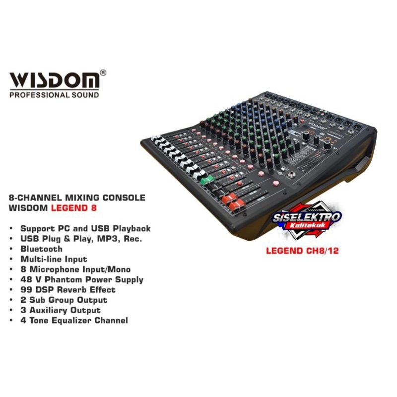 Jual Mixer Wisdom Legend 8 Chanel Wisdom 8 Chanel legend | Shopee Indonesia