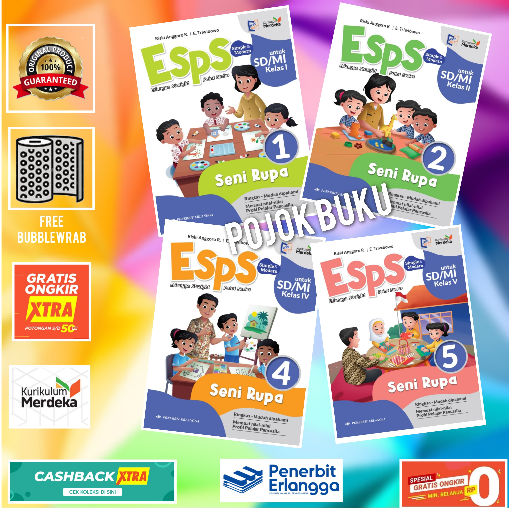 Jual Buku ESPS SENI RUPA SD/MI Kelas 1 2 3 4 5 6 KM Merdeka Erlangga | Shopee Indonesia