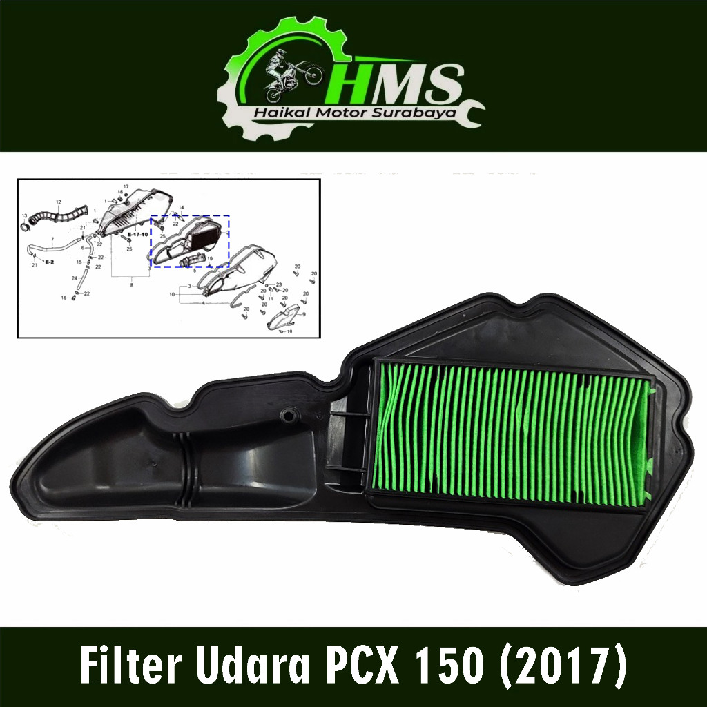 Jual Filter Udara PCX 150 (2017) - Saringan Udara Filter Screen Air ...