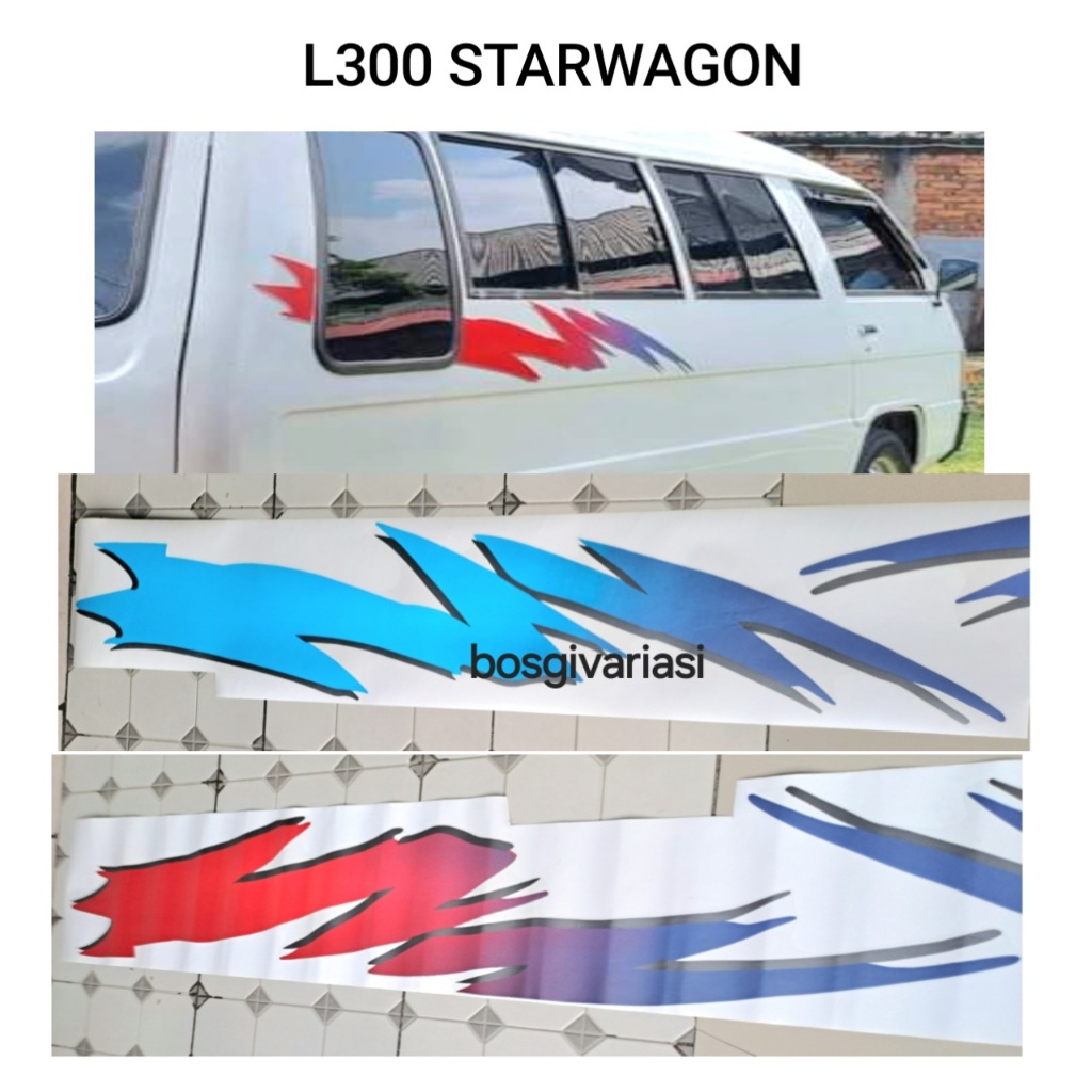 Jual Stiker Mitsubishi L300 minibus van starwagon / stiker mitsubshi ...