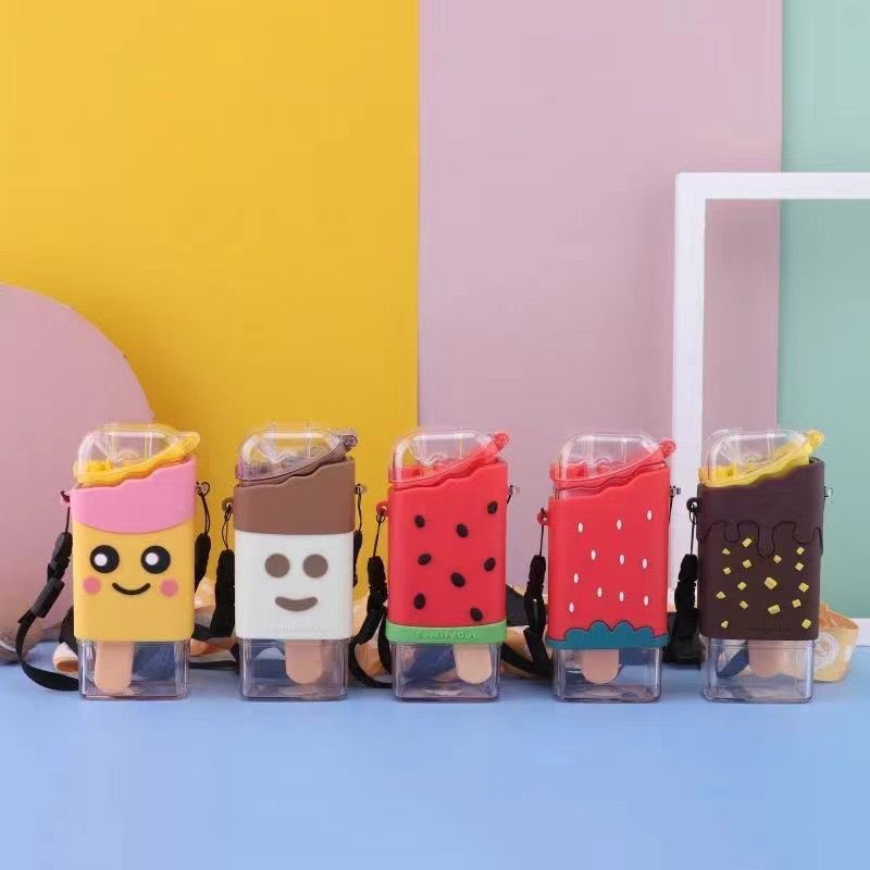 Jual Botol Minum Anak Bentuk Ice Cream / Botol Minum BPA Free Tali ...