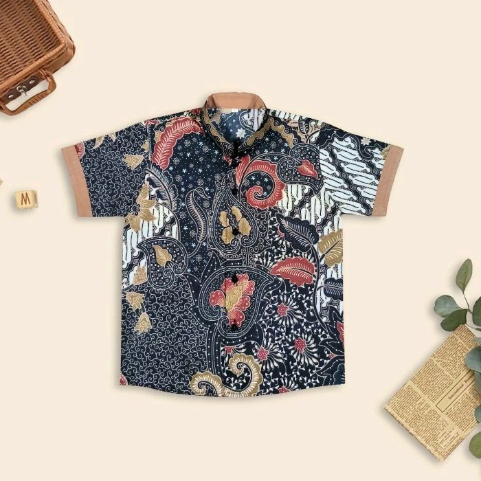 Jual Kemko Batik Anak Dan Dewasa Motif Daun Serit ,Kerang, Kenari ...