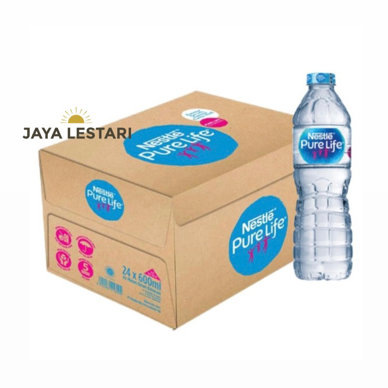 Jual Nestle Pure Life Air Mineral Botol 600ml (Isi 24/Karton) | Shopee ...