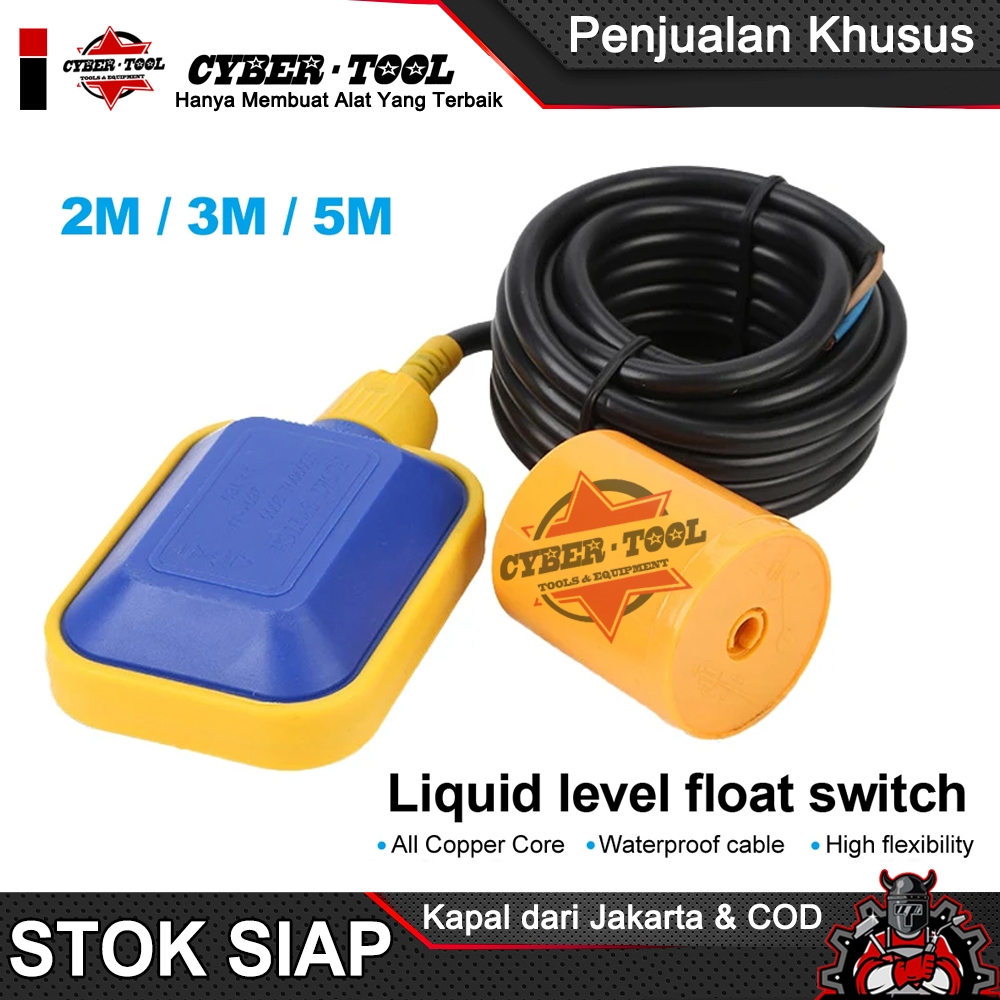 Jual Otomatis Pompa Celup Float Switch 2/5/10 meter cabel Spare Part ...
