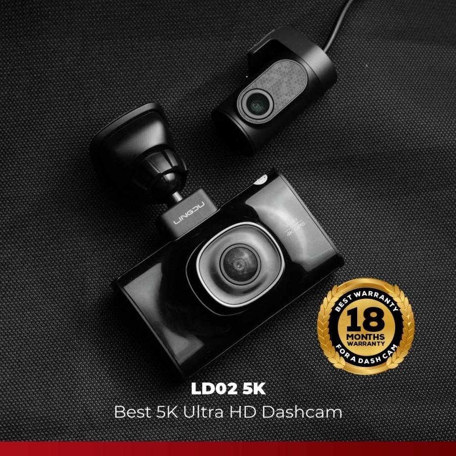 Jual Lingdu Dashcam LD02- 5K (Front 4K+Rear 1K )-Night Vision-GPS Build in | Shopee Indonesia