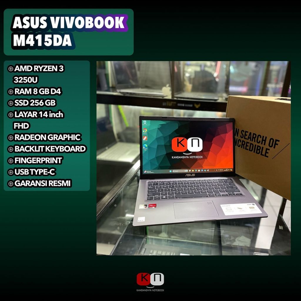 Jual Asus Vivobook M415DA Ryzen 3 3250U Ram 8GB Ssd 256GB 14inch Fhd ...