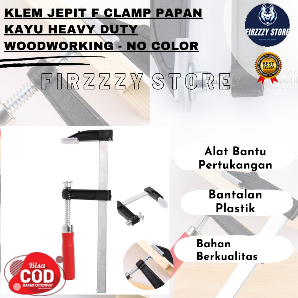 Jual Klem Jepit F Clamp Papan Kayu Heavy Duty Woodworking - No Color ...