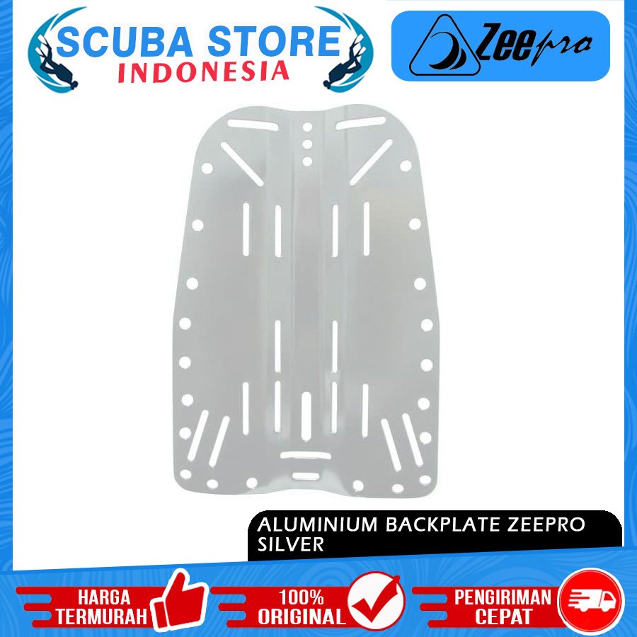 Jual Backplate Aluminium Zeepro Silver Spare Part Penahan Tabung Tank ...