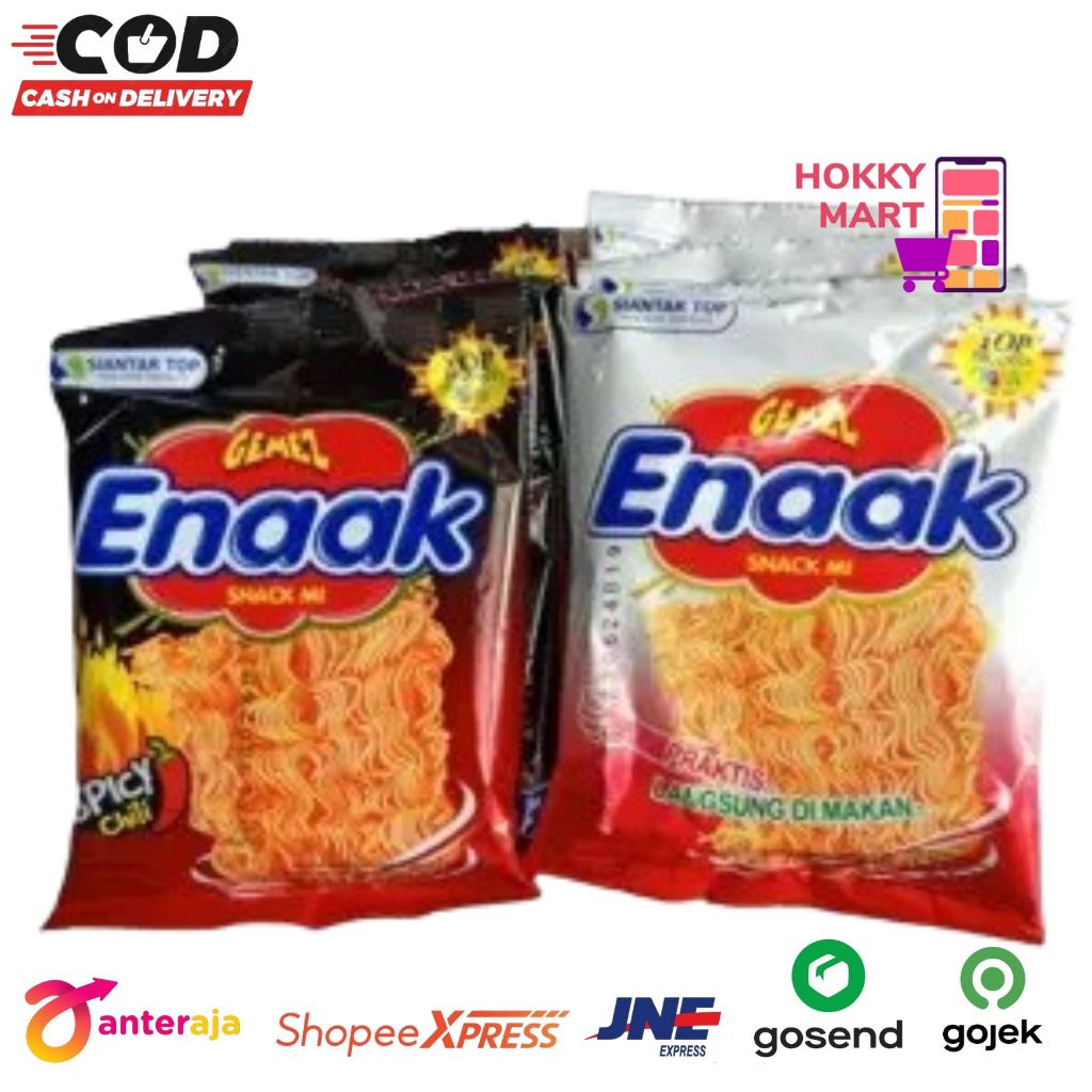 Jual ( HOKKY ) Mie Gemez Enaak Renceng isi 10 x 18gr Mie Gemes Enak ...