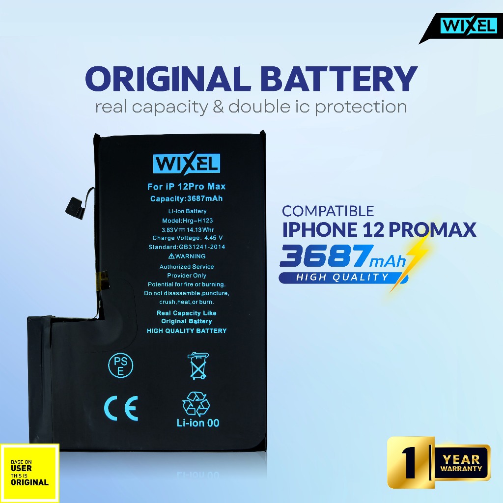 Jual WIXEL Baterai Iphone 12 PRO MAX Batre Batrai Battery Dual Double ...