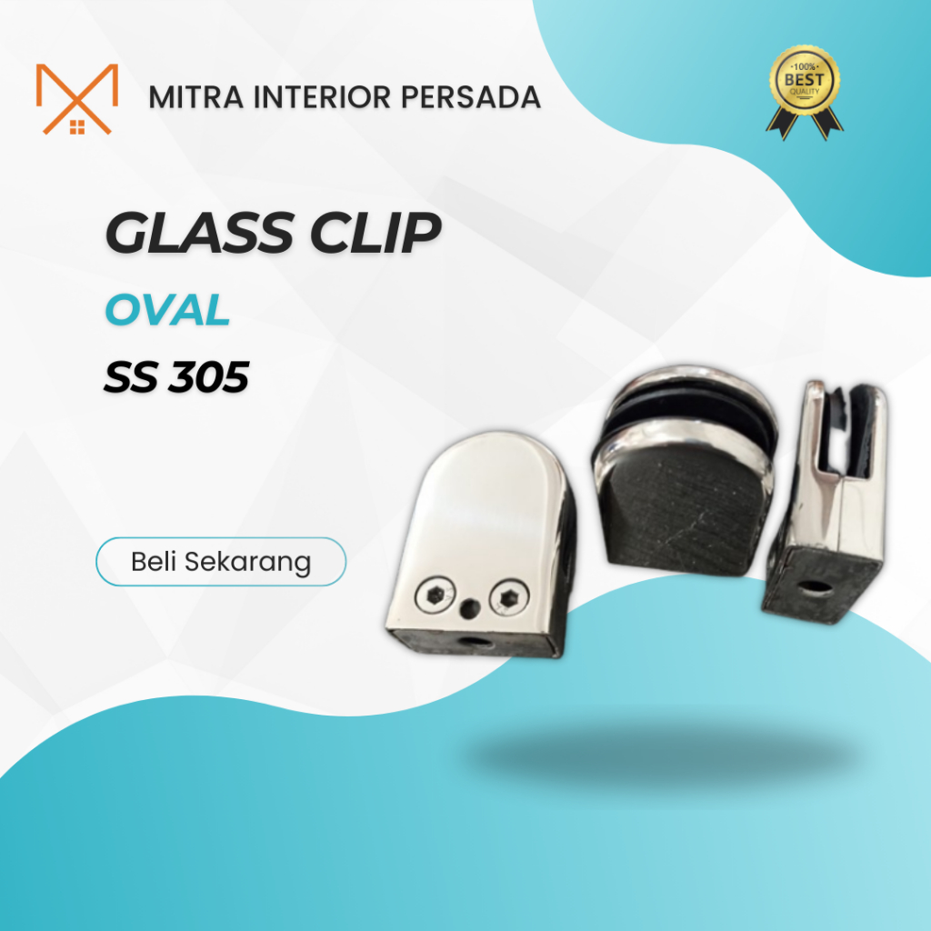 Jual Clem klem kaca oval 304 / Glass clip penjepit tiang railing ...