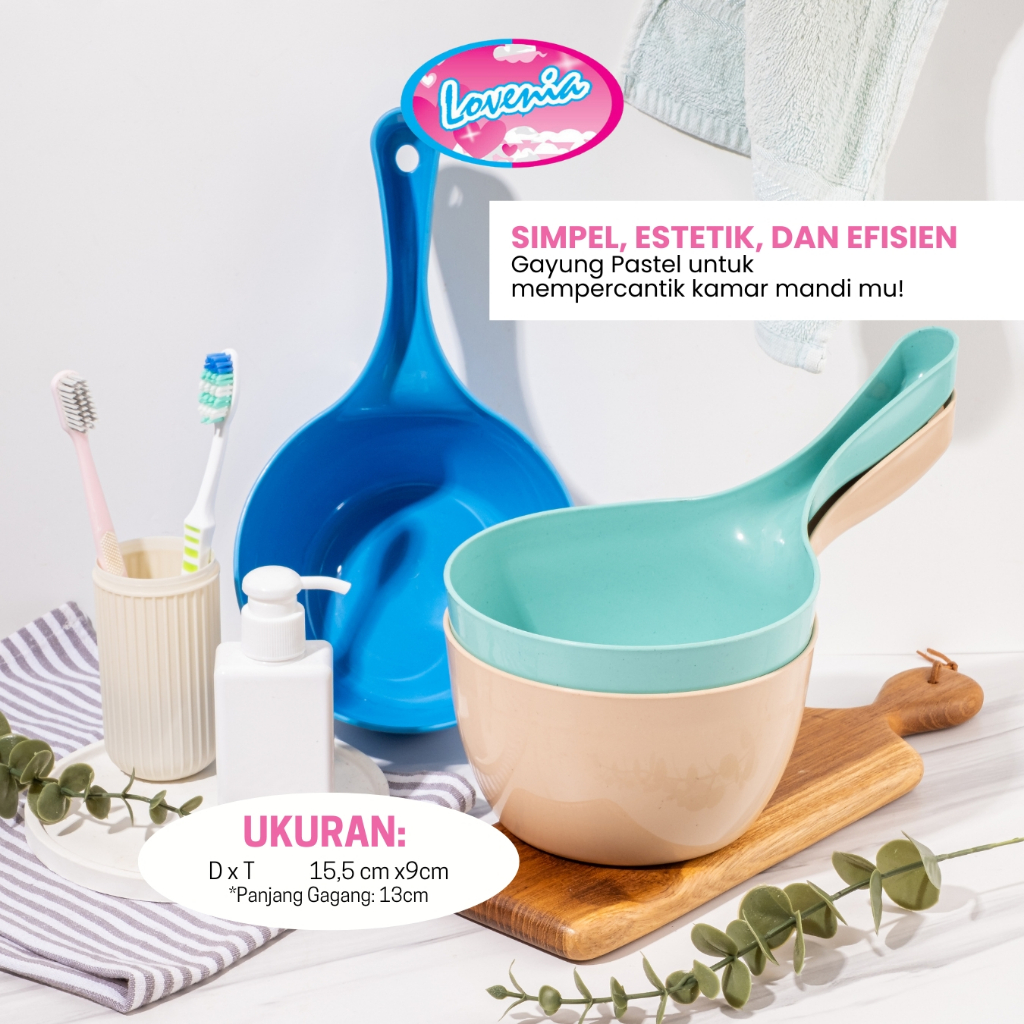 Jual Lovenia Gayung Mandi Centong Air warna Pastel | Shopee Indonesia