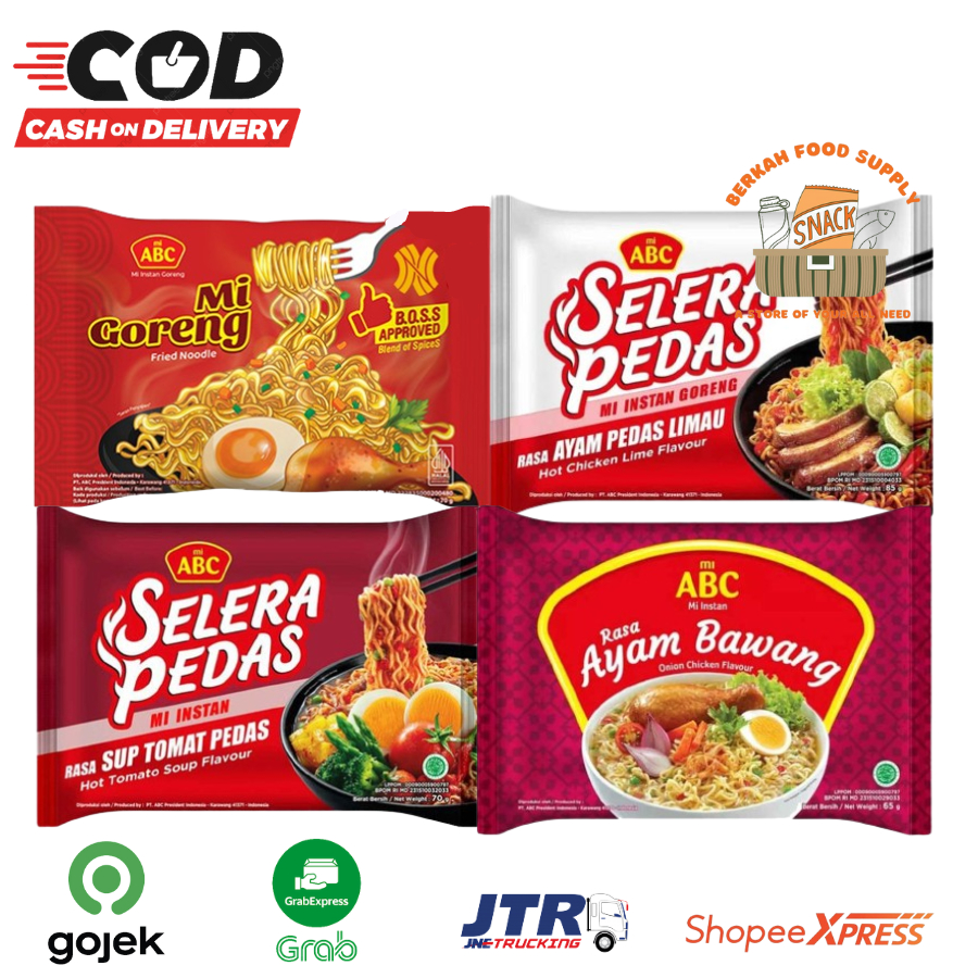 Jual [ BERKAH ] Mie Abc Selera Pedas Kuah Goreng Varian Rasa | Shopee ...