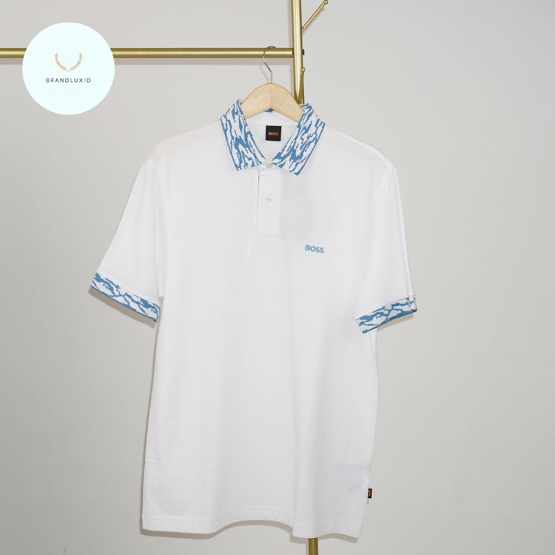 Jual Hugo Boss Pe_Ocean_Detailed Polo Shirt Regular Fit With Patterned ...