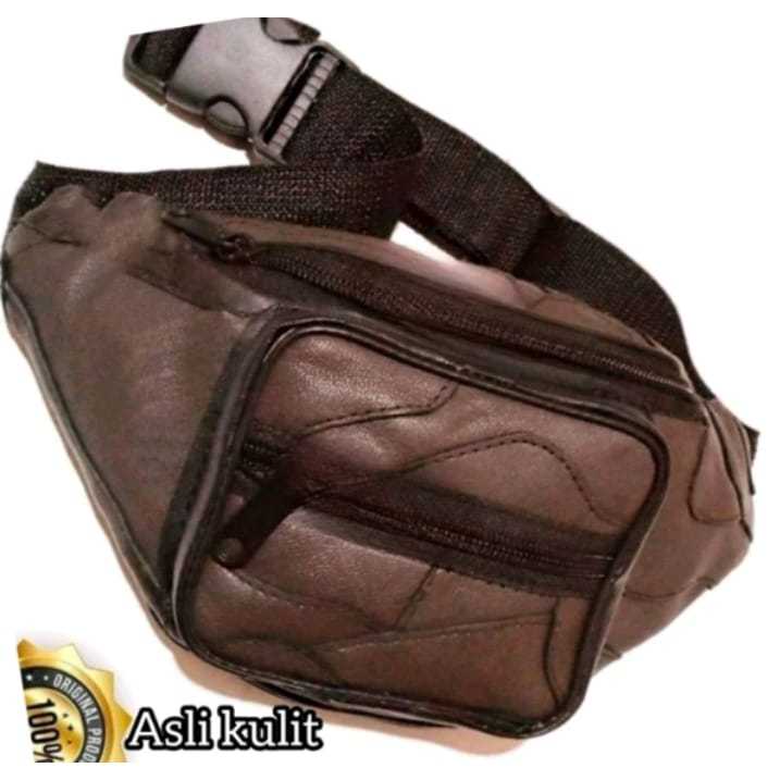 Jual Tas pinggang kulit asli pria - waistbag kulit asli - waistbag ...