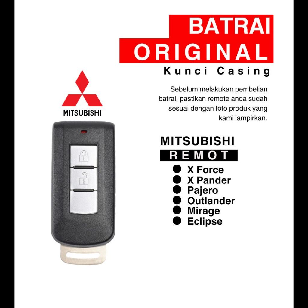 Jual Baterai Remote Kunci Keyless Mobil Mitsubishi X Force Xpander ...