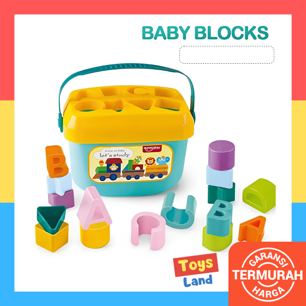 Jual Baby First Block Mainan Balok Bayi Puzzle Geometri Mainan Block ...