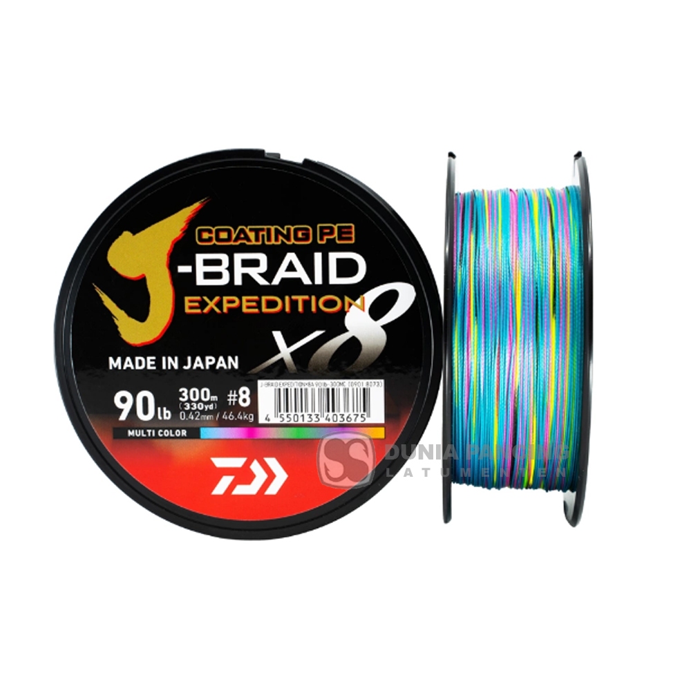 Jual Senar PE Daiwa J-Braid Expedition X8 150M | 300M | Multicolor | Made In Japan | Shopee ...