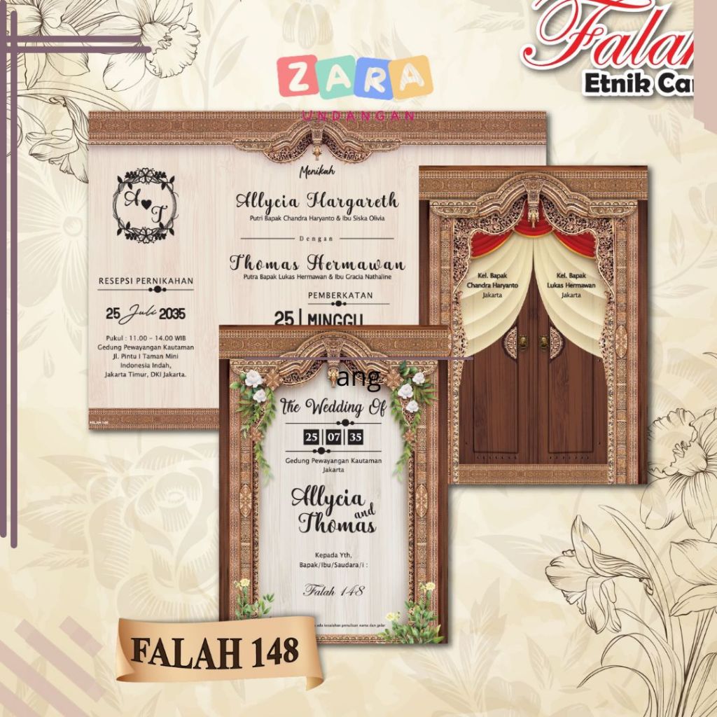 Jual Blangko Undangan Falah 148 Harga Murah Grosir, bonus buku album ...