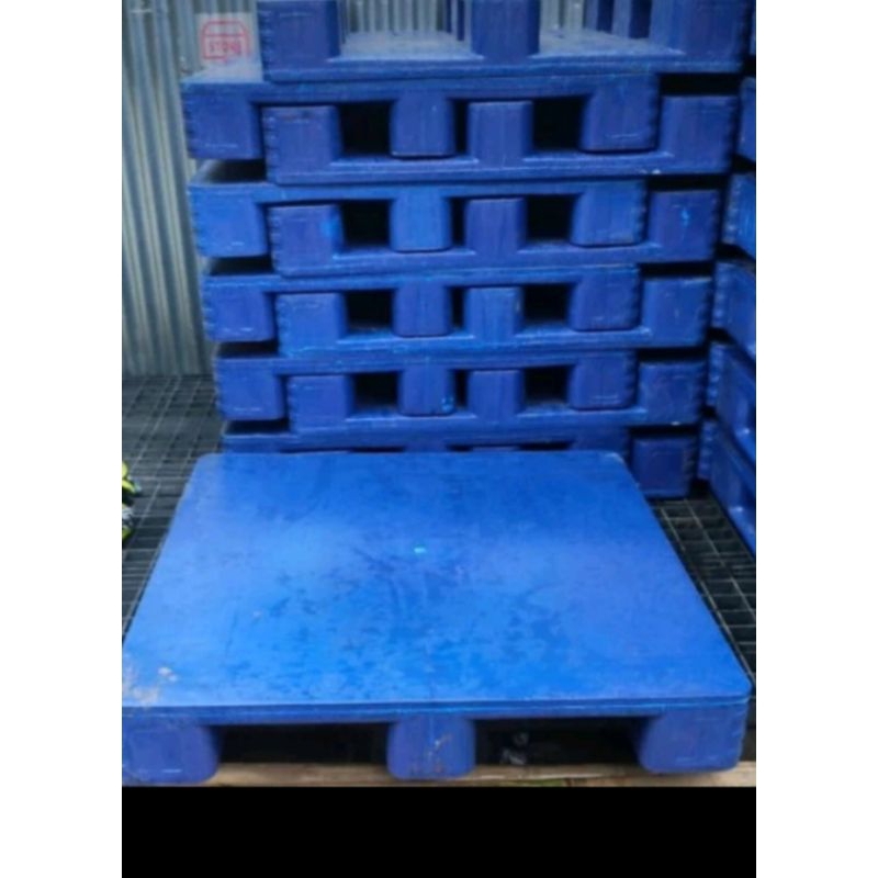 Jual men jual palet plastik warna biru mudel m rata kepasitas bisa ...