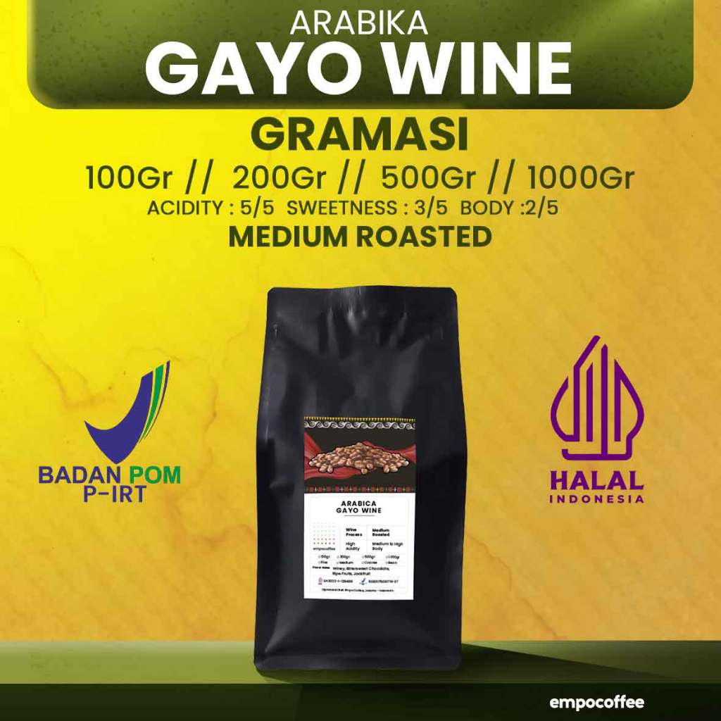 Jual Empo Coffee Biji Kopi Bubuk Arabika Gayo Wine Aceh Sumatra Arabica ...