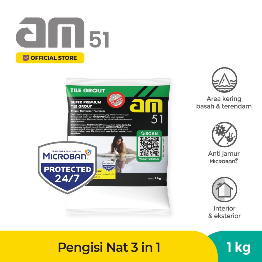 Jual AM 51 NAT ANTI JAMUR TAHAN ASAM Nat Praktis Nat Instant Nat Murah Nat Dinding Nat Kamar ...