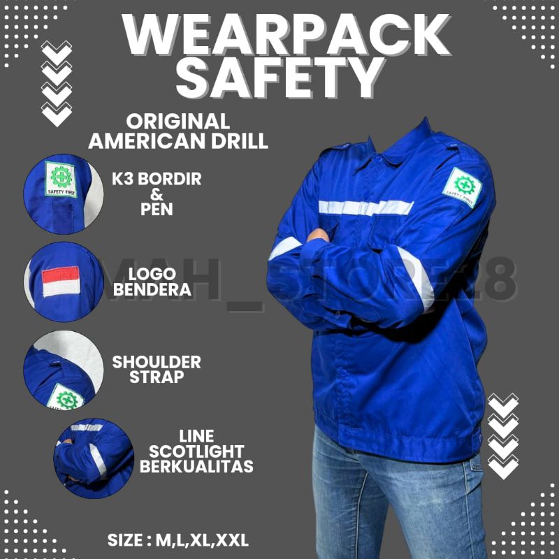 Jual Baju Kerja Atasan Safety Wearpack K3 Lengan Panjang pdh scotlight ...