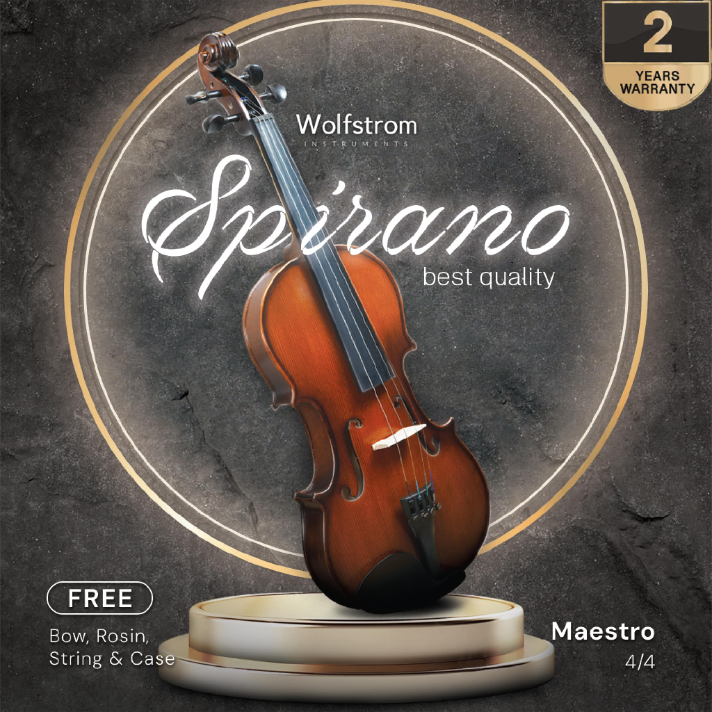 Jual Wolfstrom Spirano - Biola Violin Klasik Full Set Ukuran 4/4 ...