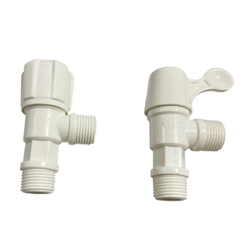 Jual Kran Shower U-PVC 1/2” Bulat - Engkol Lesso / Stop Kran Jet Shower ...