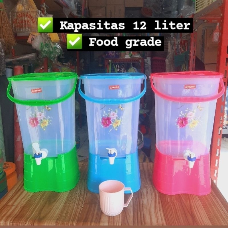Jual Dispenser plastik air minum sedang 12 liter / wadah jual minuman ...