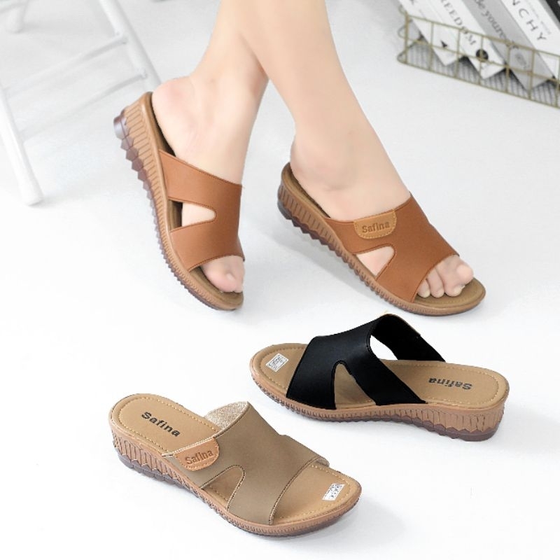 Jual Sandal wanita wedges sendal cewek selop slop tinggi kondangan ...