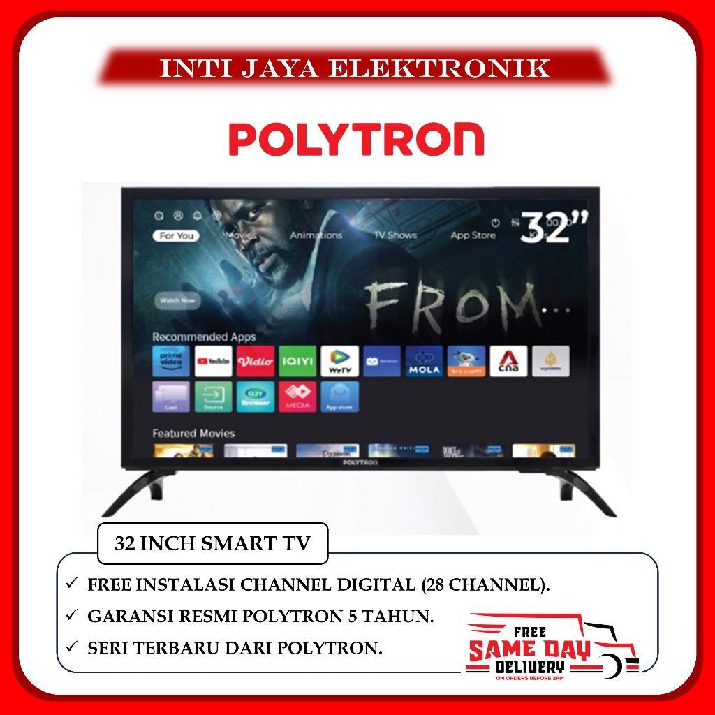 Jual TV POLYTRON 32 INCH SMART DIGITAL TV 32CV1869 32INCH PLD32CV1869 ...