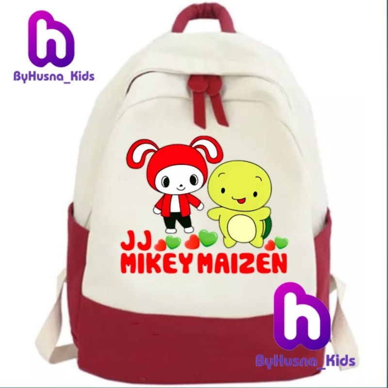 Jual TAS RANSEL BACKPACK ANAK JJ & MIKEY MAIZEN KARTUN Anak TK/SD ...