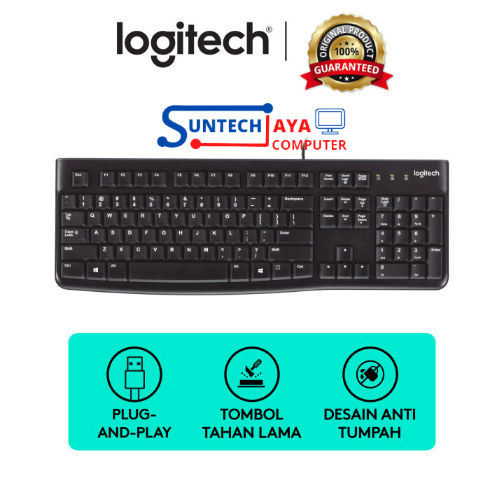 Jual Keyboard Kabel USB Logitech K120 Original Barang Resmi/ Logitech ...