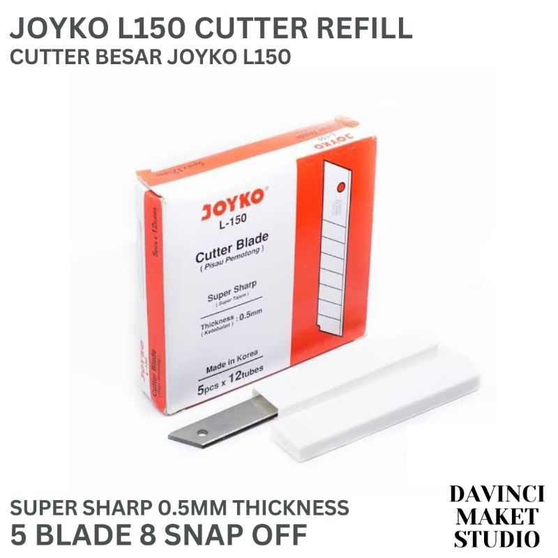 Jual Isi Pisau Cutter L 150 JOYKO Spare Blade Besar - Refill Cutter ...