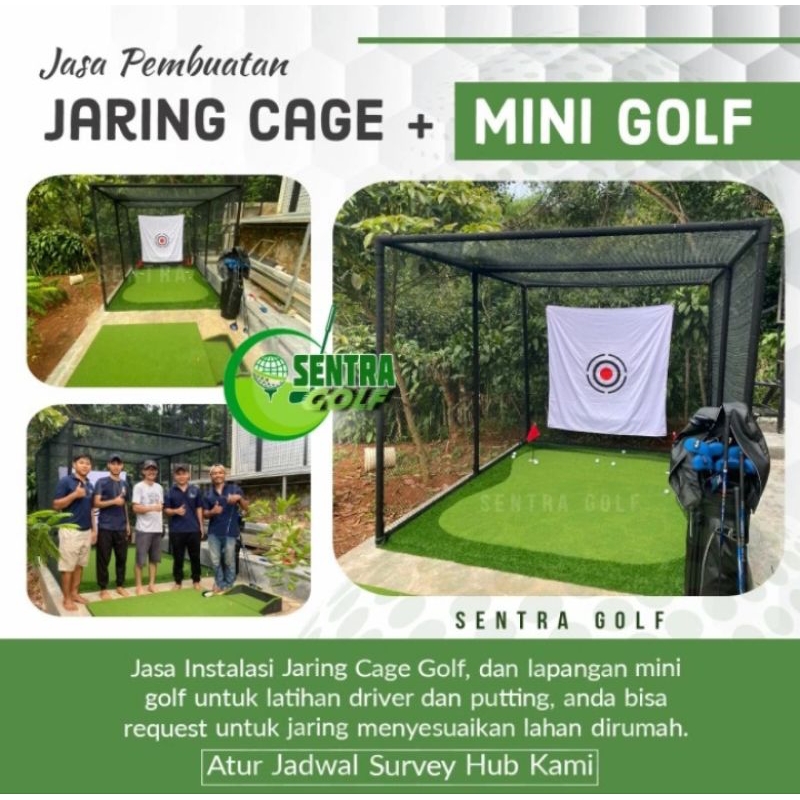 Jual Instalasi Jaring Cage Golf / Mini Golf / Putting Green / Jaring ...