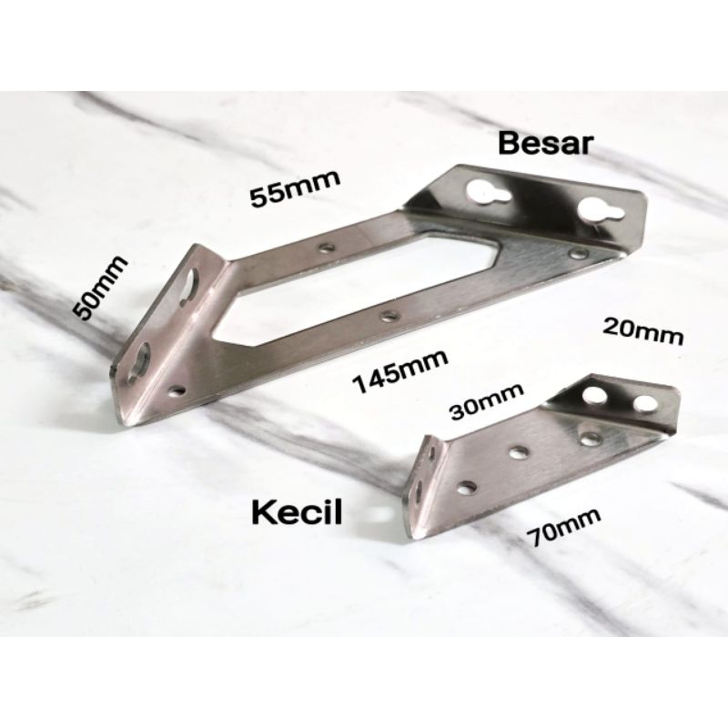 Jual Siku Plat Stainless Steel Bingkai Segitiga Plat Siku Stainless ...