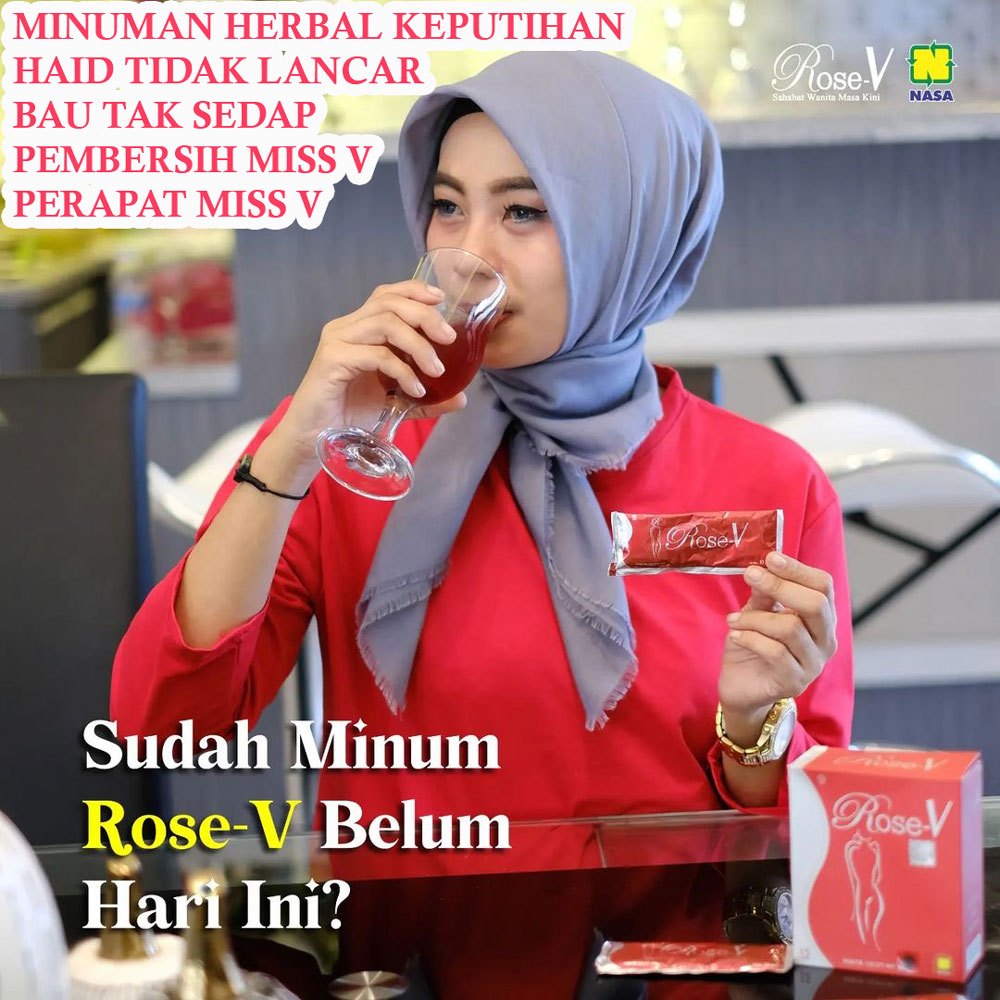 Jual ROSE V Minuman herbal Mengatasi Keputihan, Melancarkan siklus haid ...