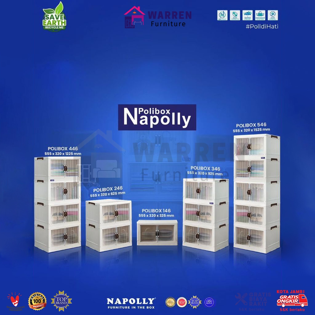 Jual Lemari Plastik NAPOLLY POLIBOX Locker Box Mini 1, 2, 3, 4, 5 ...