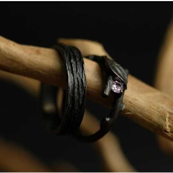 Jual Cincin Kawin Rustic Perak Silver Goldwave Rustic Ring | Shopee ...